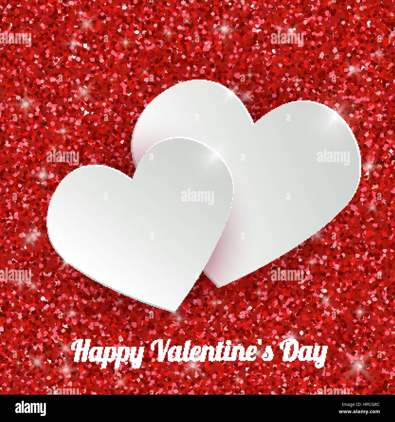 Handmade paper hearts on Stock Vector Images - Alamy