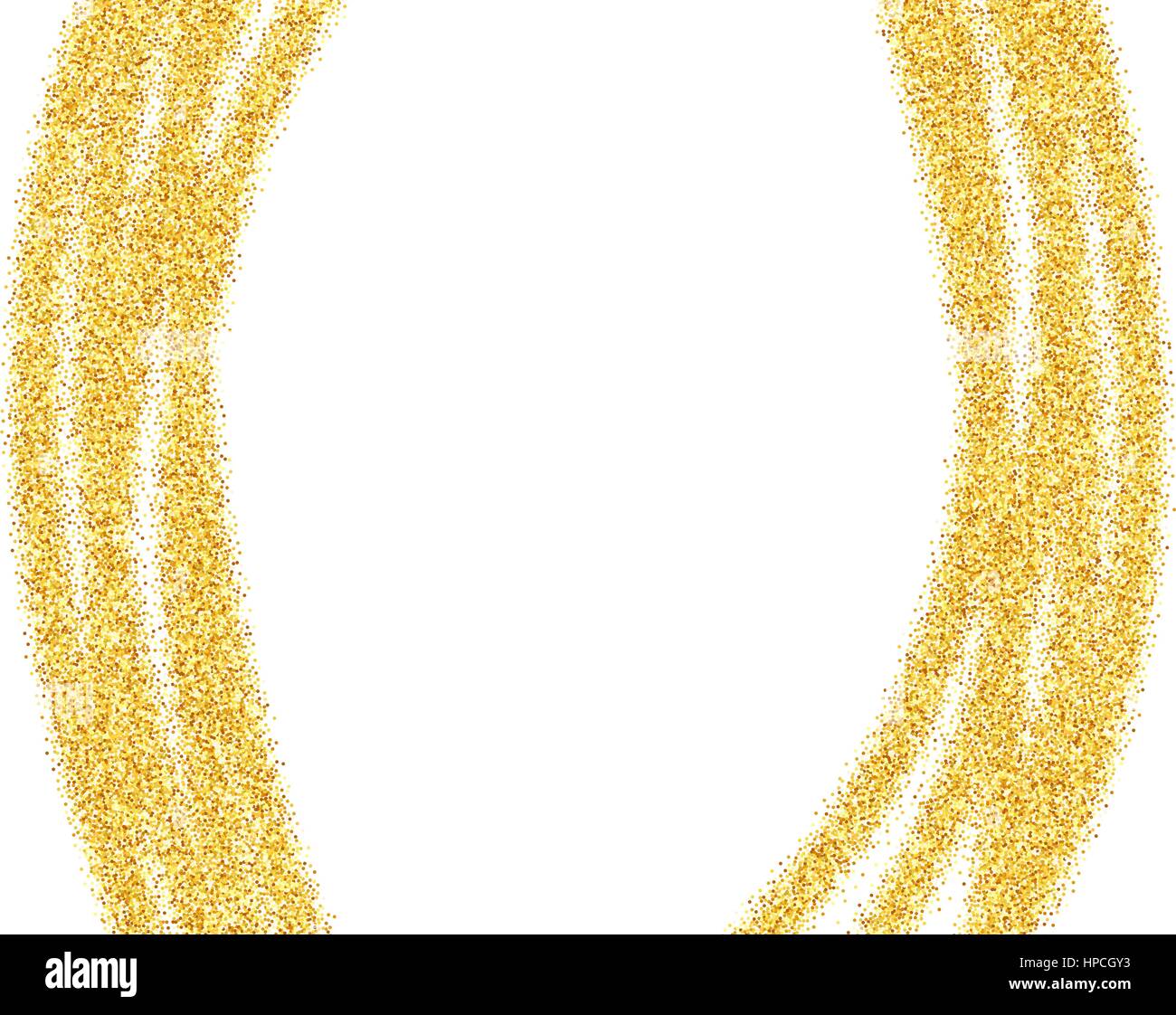 Vector gold glitter abstract background, golden sparkles on white background, design template ...
