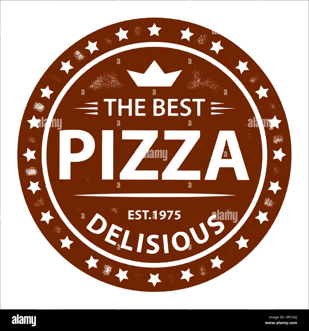 Vintage Vector Pizza Logo, Label Stamp isolated on white background ...