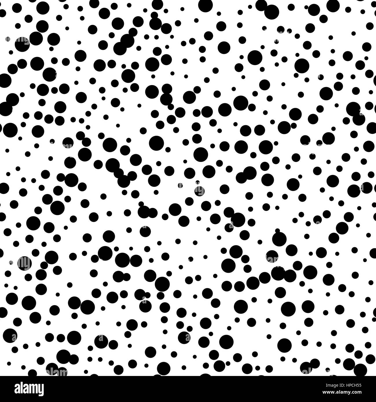 Vector seamless pattern. Abstract background with circles. Black and ...