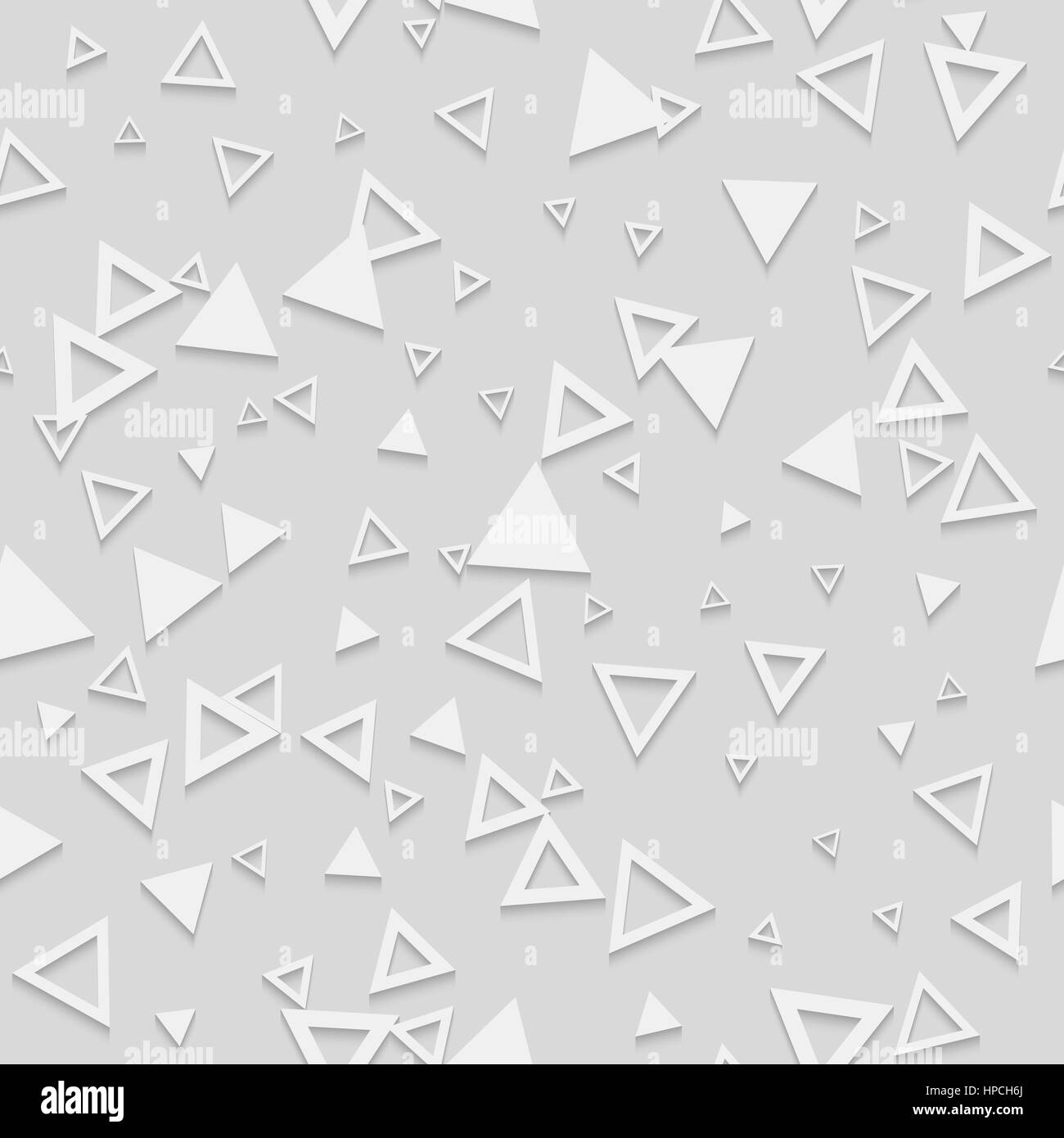 Abstract Geometric 3d White Triangle Seamless Pattern, Vector ...