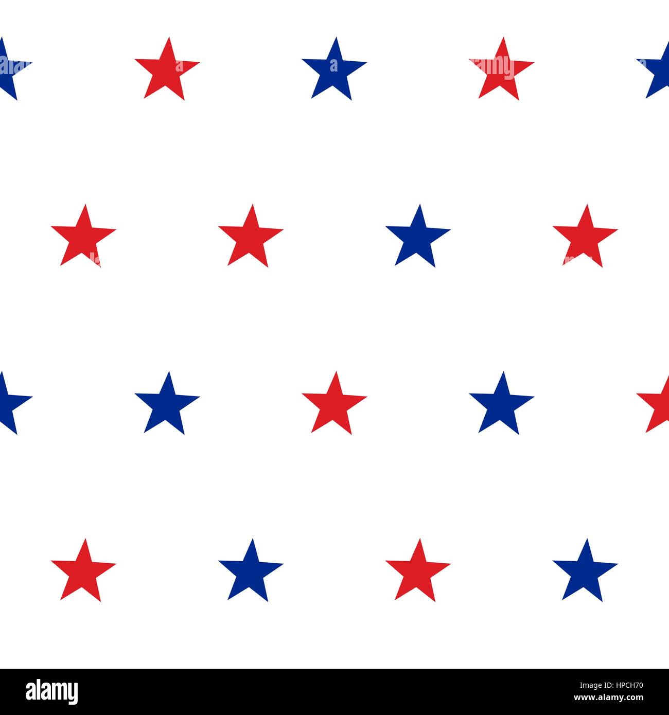 Patriotic American Vector Seamless Pattern with Red and Blue Stars on ...
