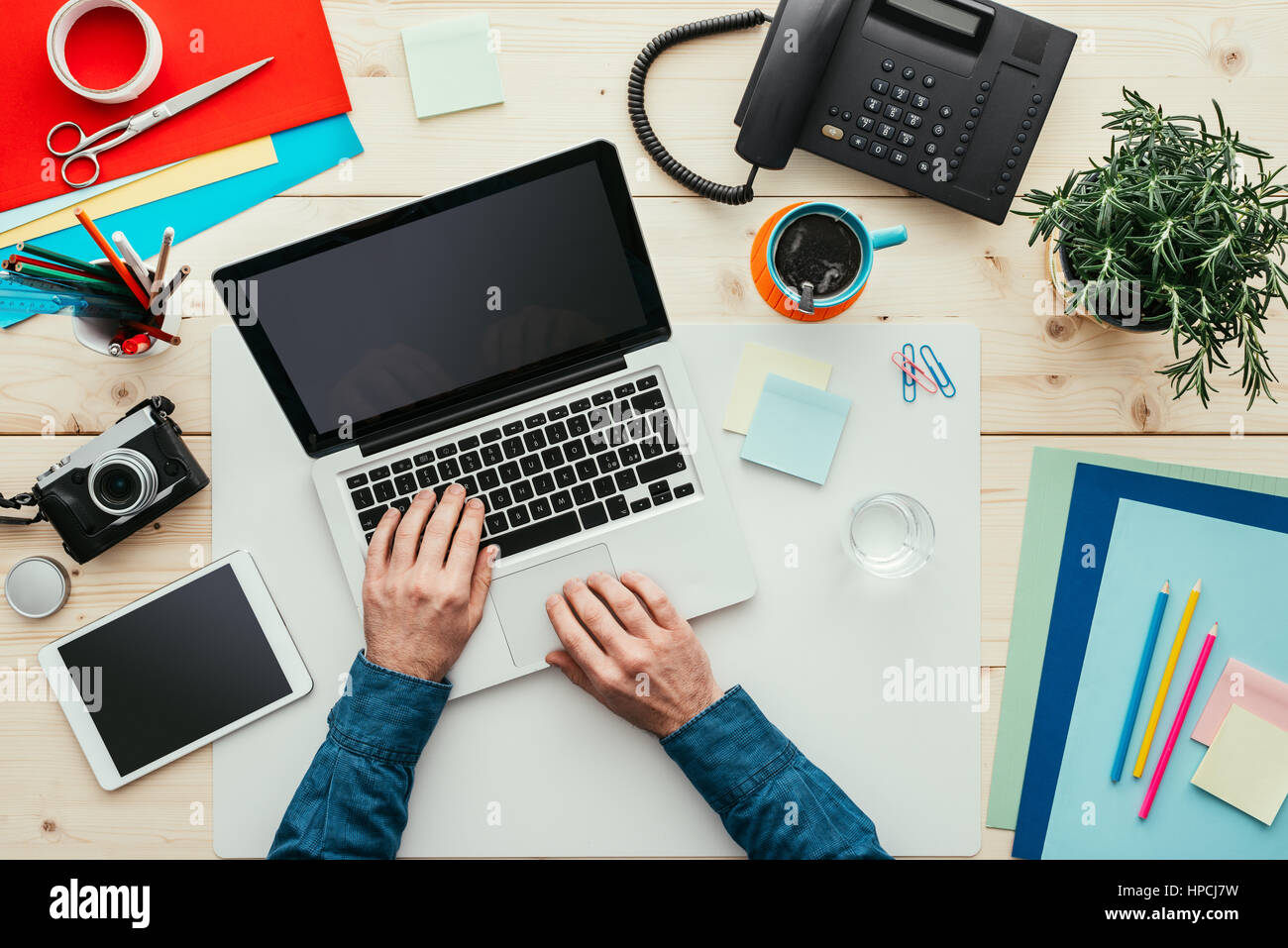 Workstation typing hi-res stock photography and images - Alamy