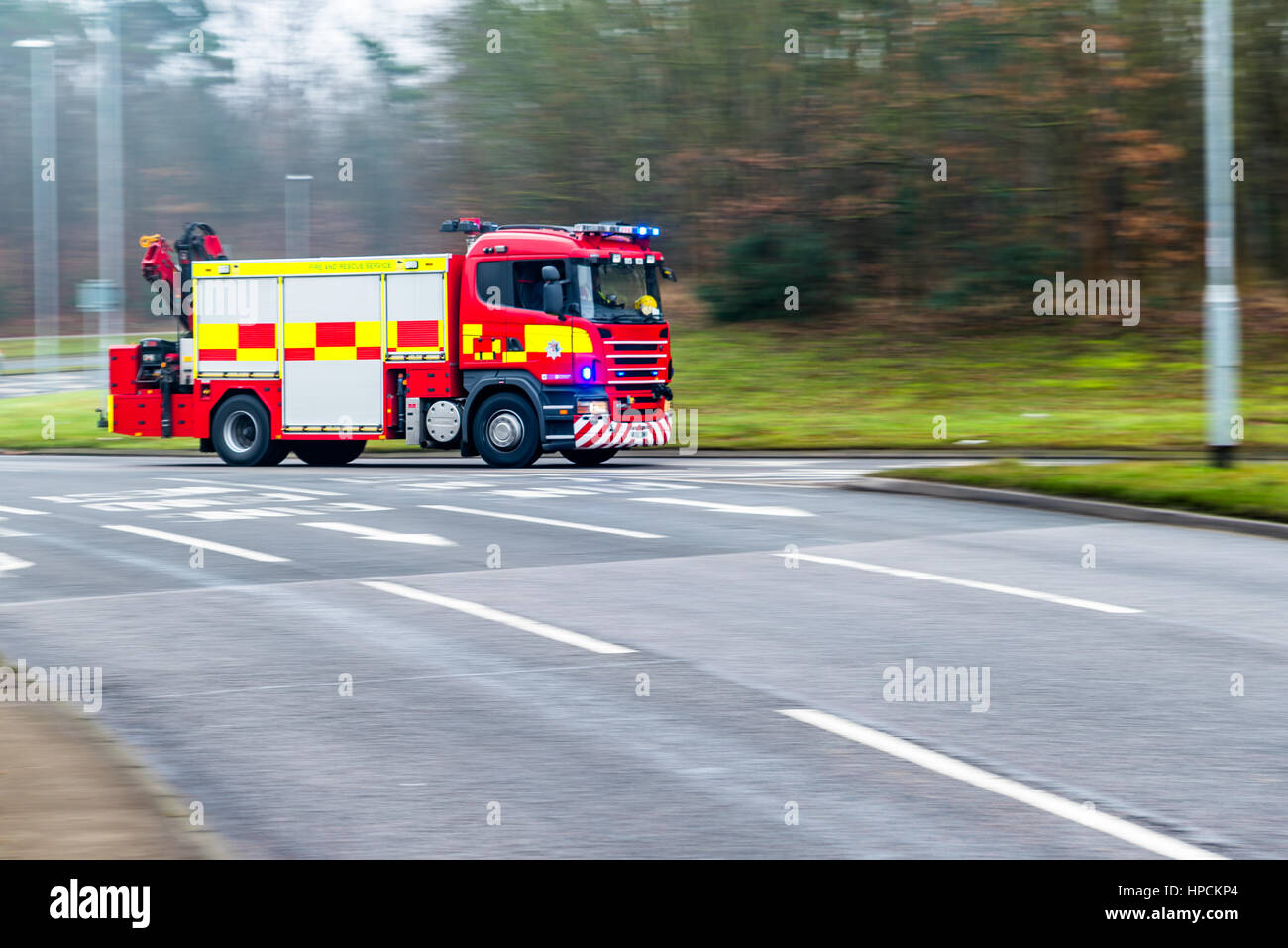 British Fire and Rescue Service on a mission Stock Photo - Alamy