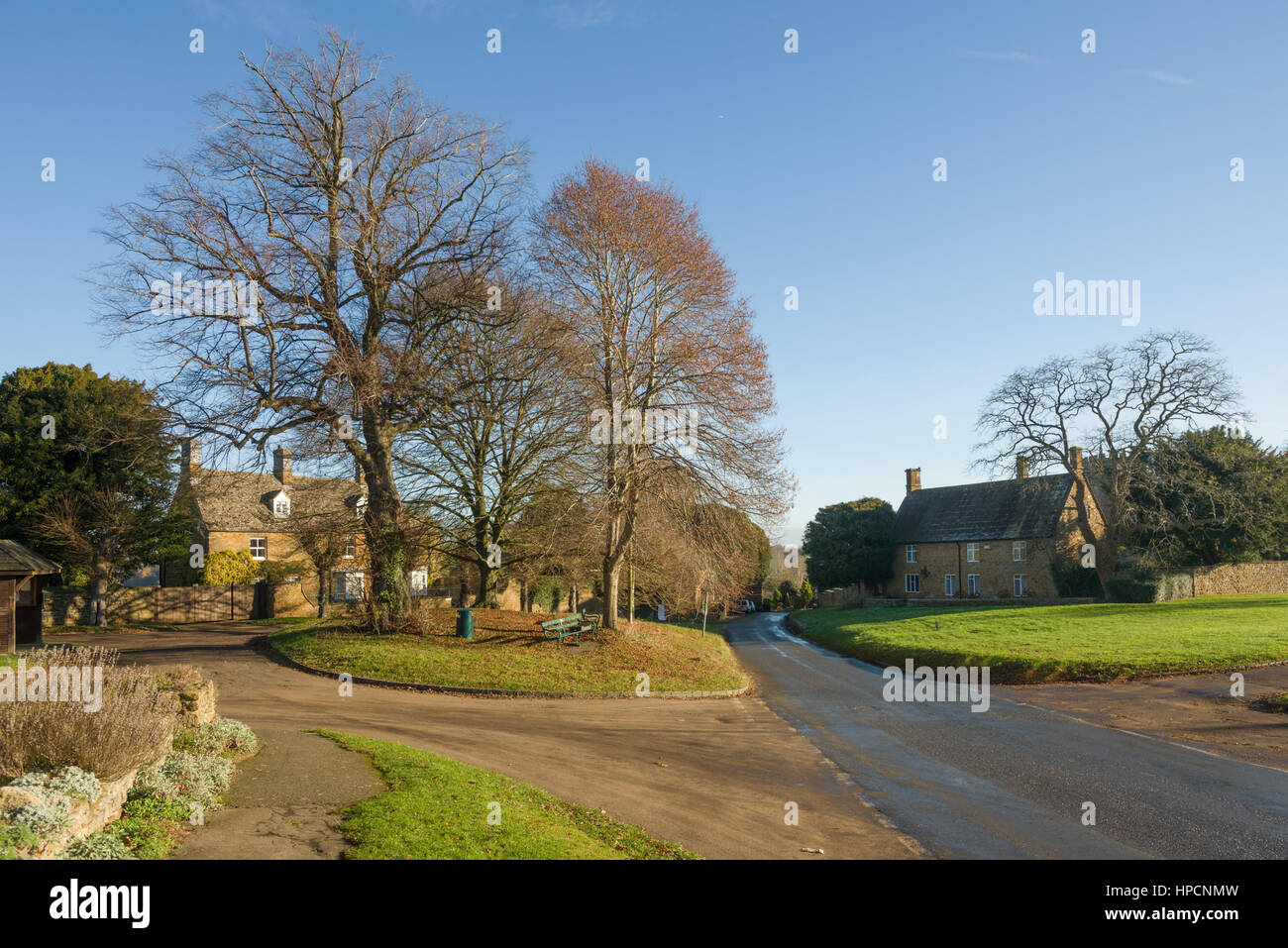 The village green, Shenington, Five miles west of Banbury, Oxfordshire ...