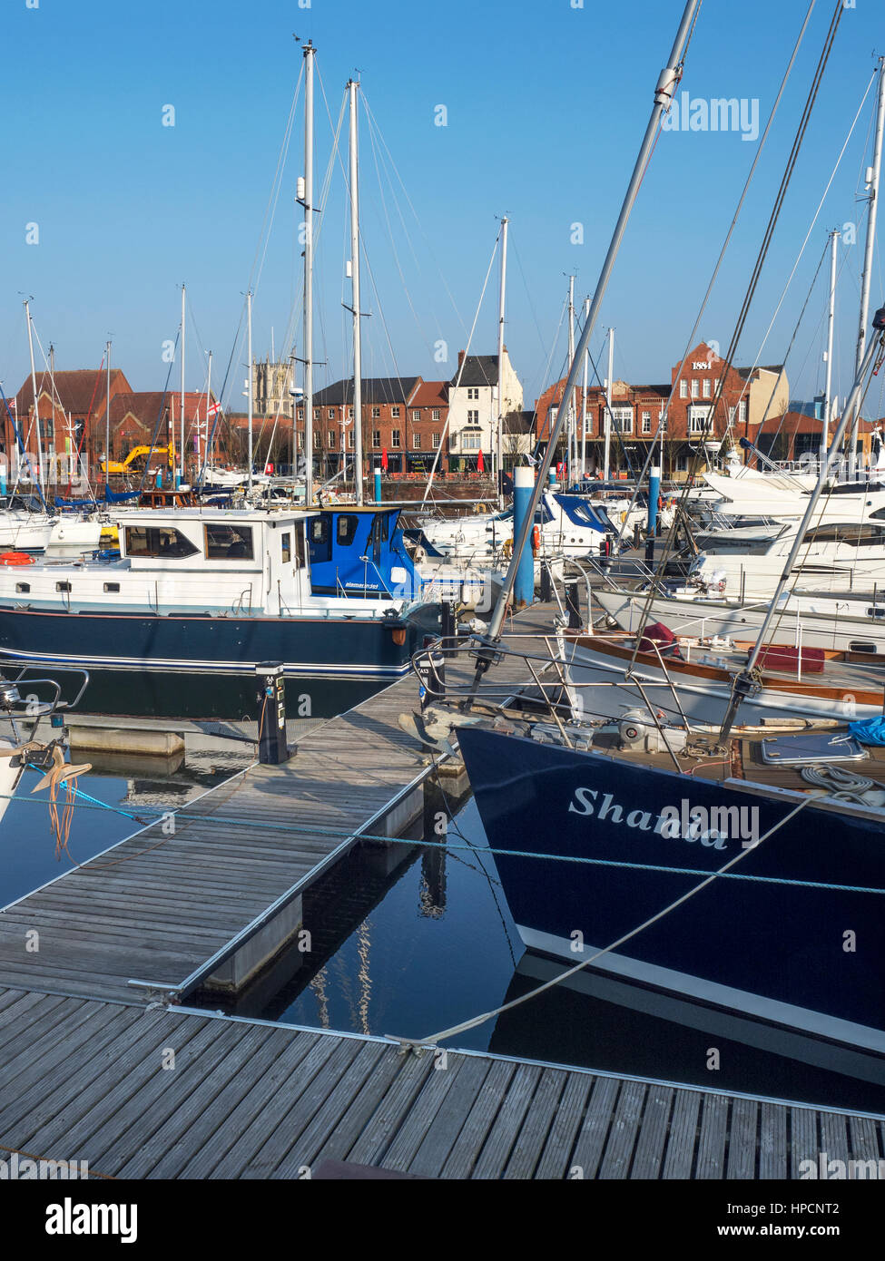 Boats at Hull Marina Hull Yorkshire England Stock Photo - Alamy