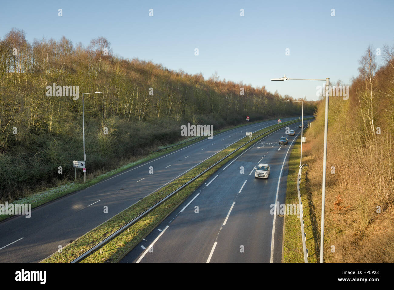 A section of dual carriageway on the A435 just outside Alcester ...