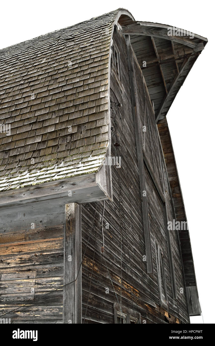 Side View of Abandoned Prairie Barn Stock Photo - Alamy