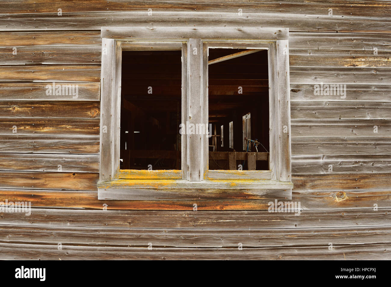 Timeworn Wood and Barn Window Opening Stock Photo - Alamy
