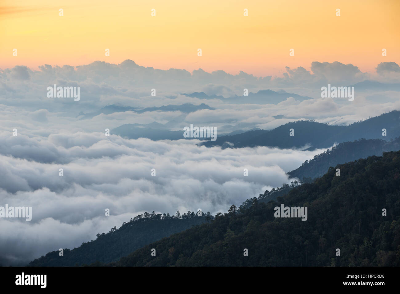 Beautiful view mountains in mist hi-res stock photography and images ...