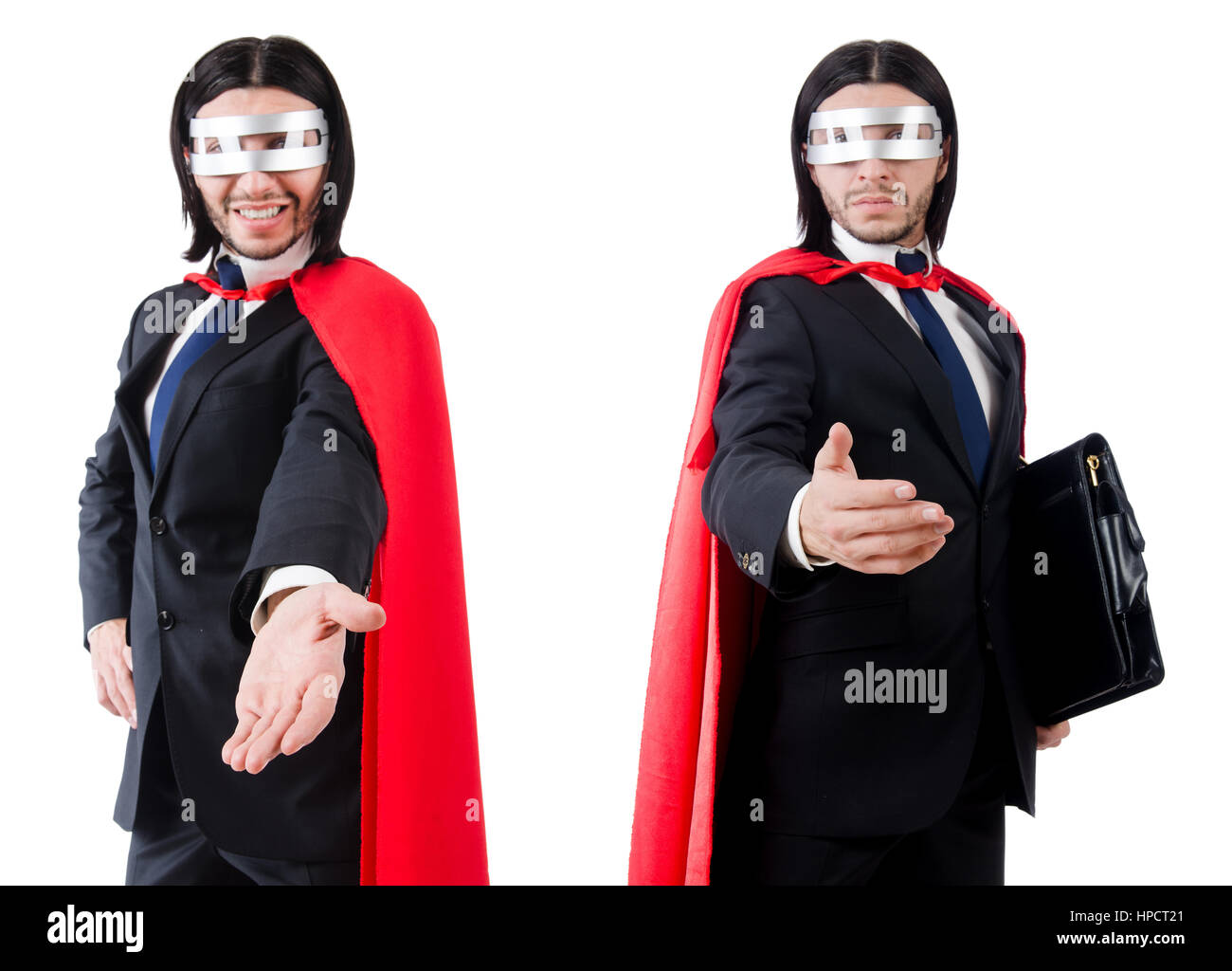 Man wearing red clothing in funny concept Stock Photo - Alamy