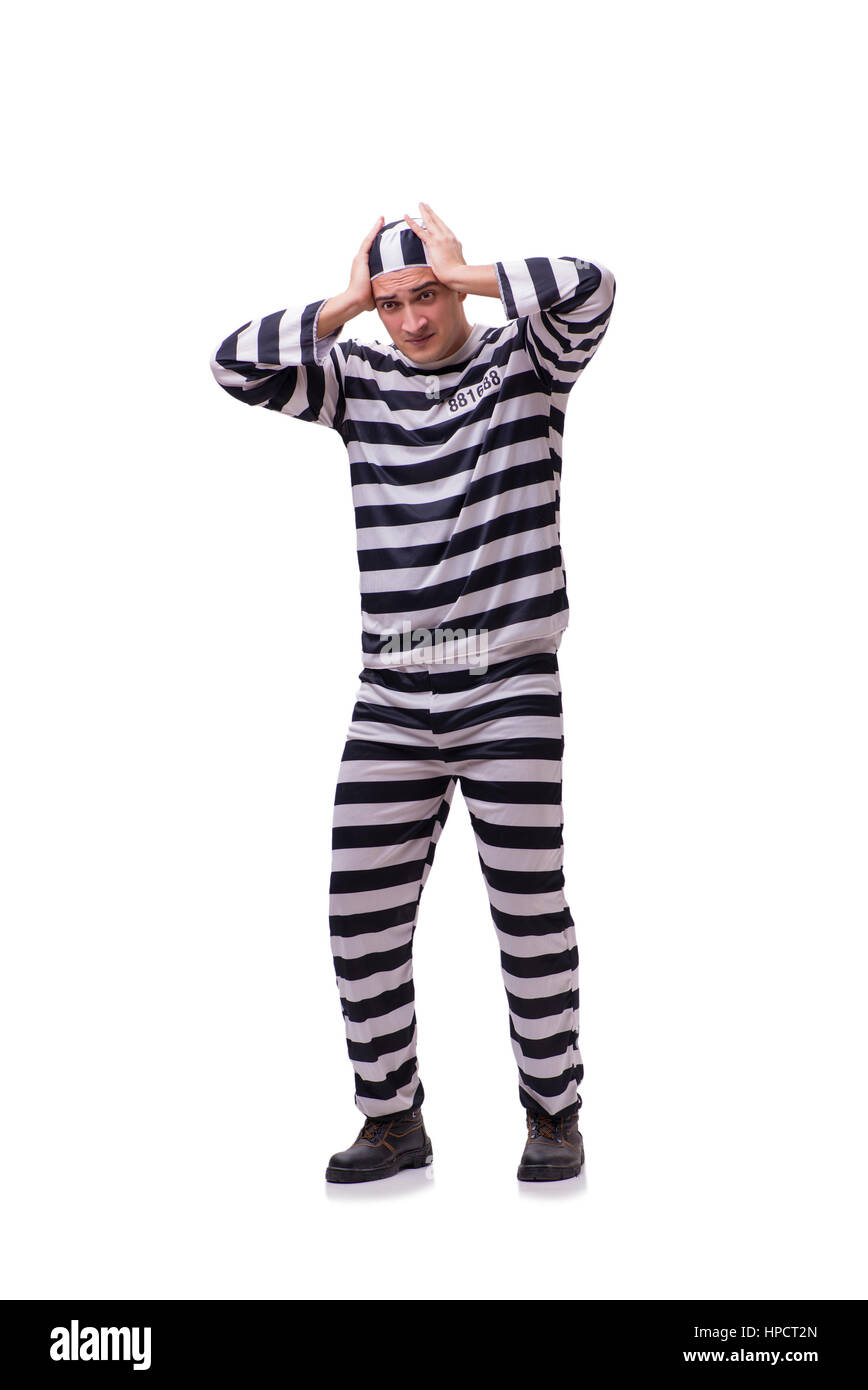 Man prisoner isolated on white background Stock Photo - Alamy