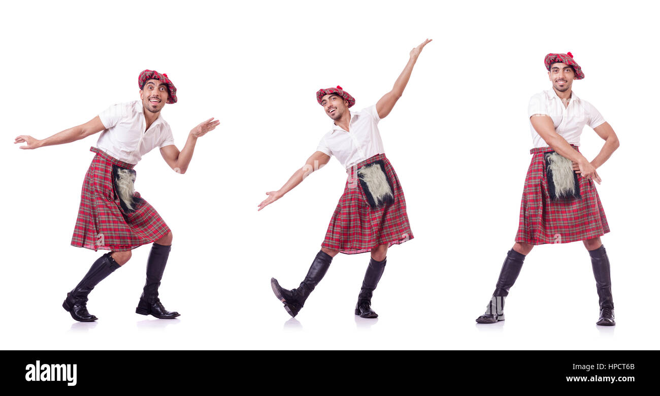 Scottish traditions concept with person wearing kilt Stock Photo - Alamy