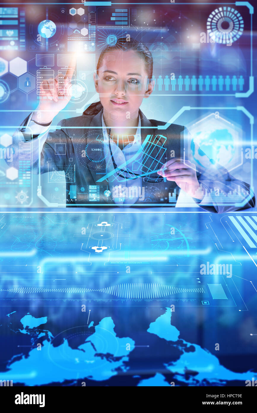 Woman analyst working big hi-res stock photography and images - Alamy