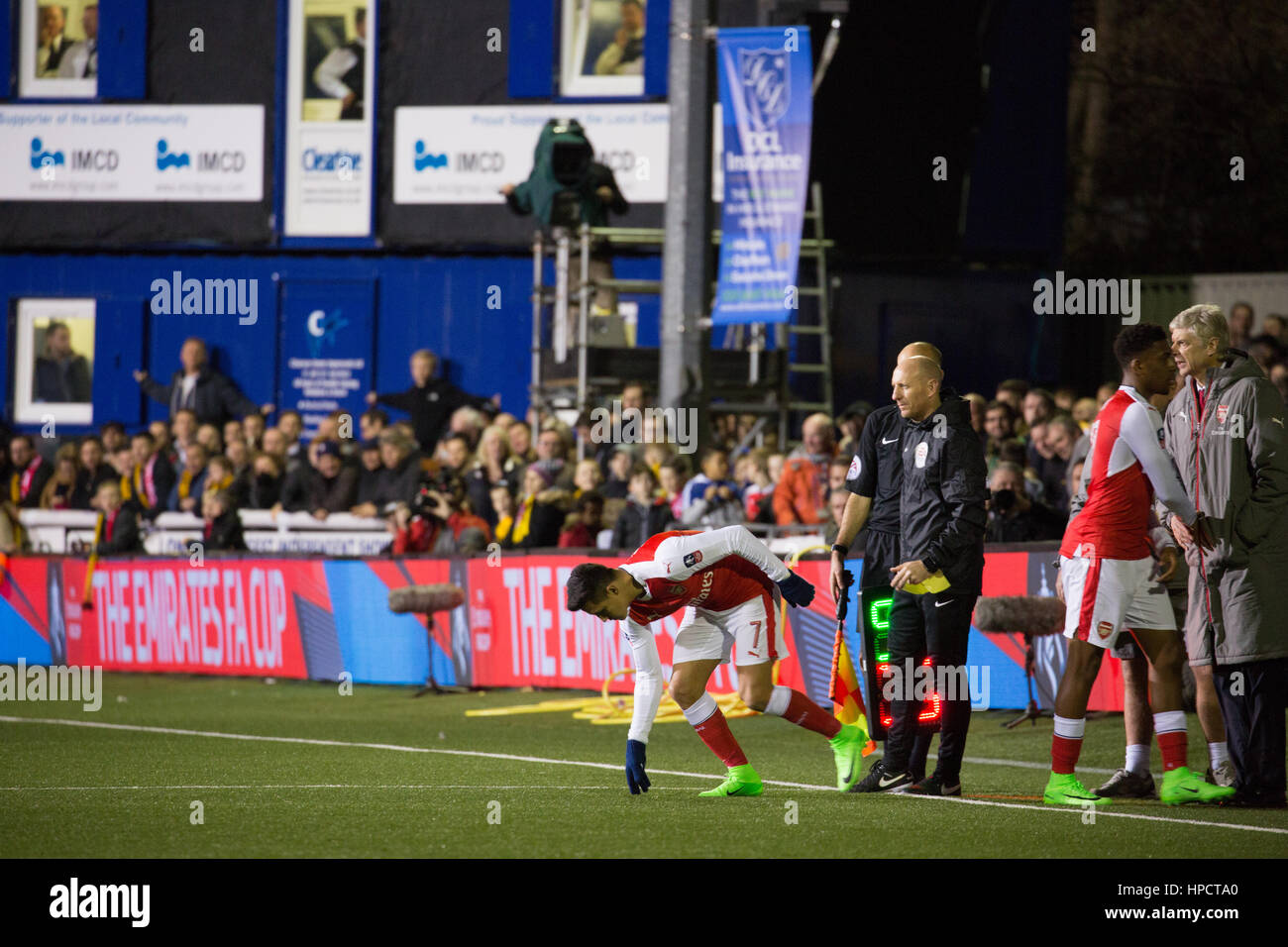 Sutton, UK. 20th Feb, 2017. Arsenal beat Sutton United 2-0 in the fifth ...