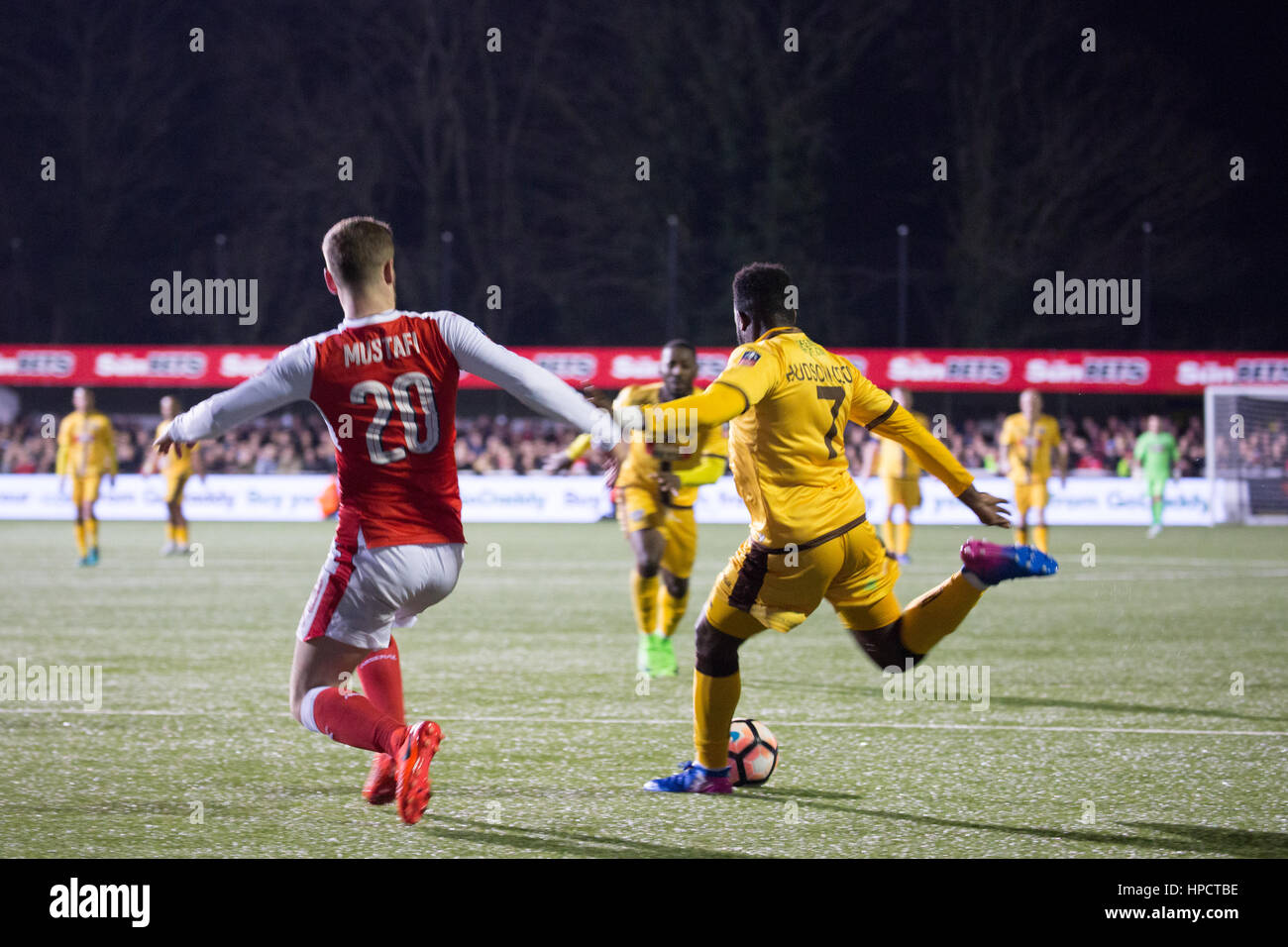 Sutton, UK. 20th Feb, 2017. Arsenal beat Sutton United 2-0 in the fifth ...