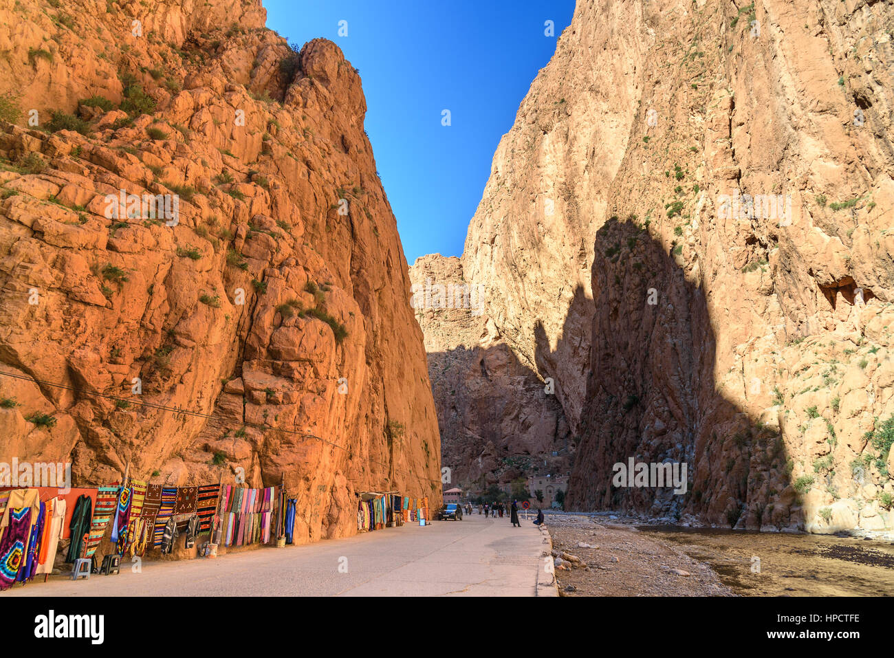 Todgha Gorge is canyon in Atlas Mountains, near Tinghir in Morocco ...