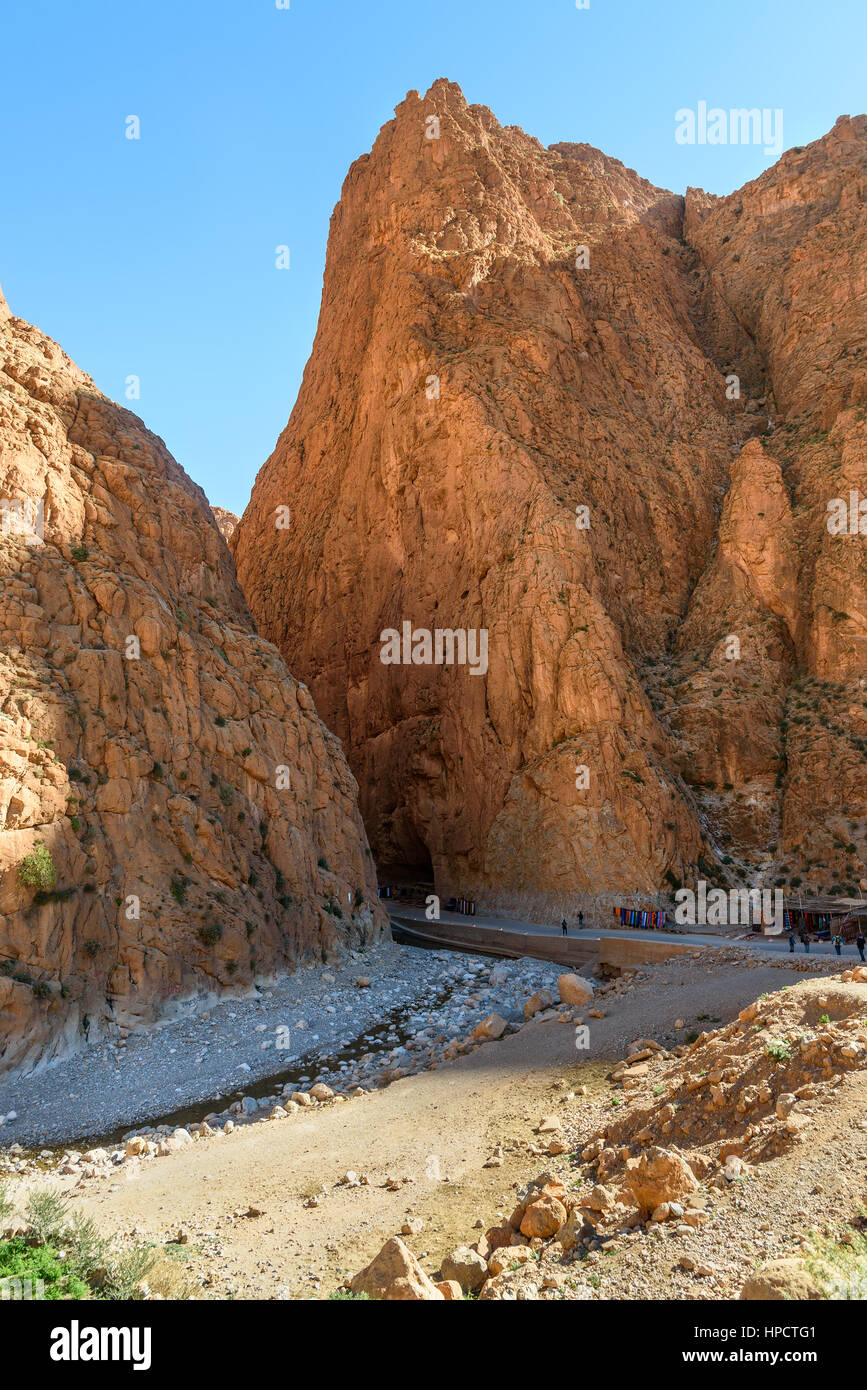 Todgha Gorge is canyon in Atlas Mountains, near Tinghir in Morocco ...