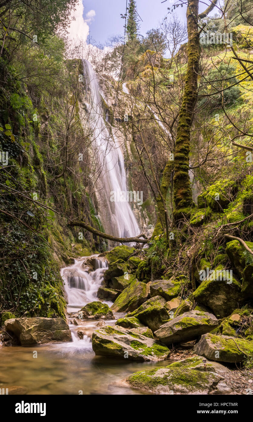 Nymfes waterfall in Corfu Greece Stock Photo - Alamy