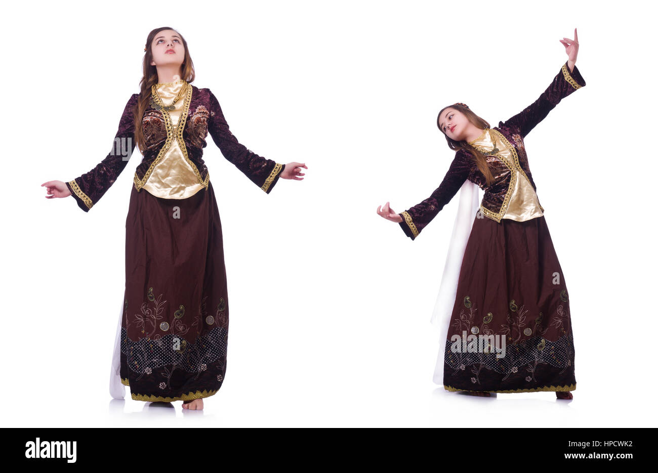 Young lady dancing traditional azeri dance Stock Photo - Alamy