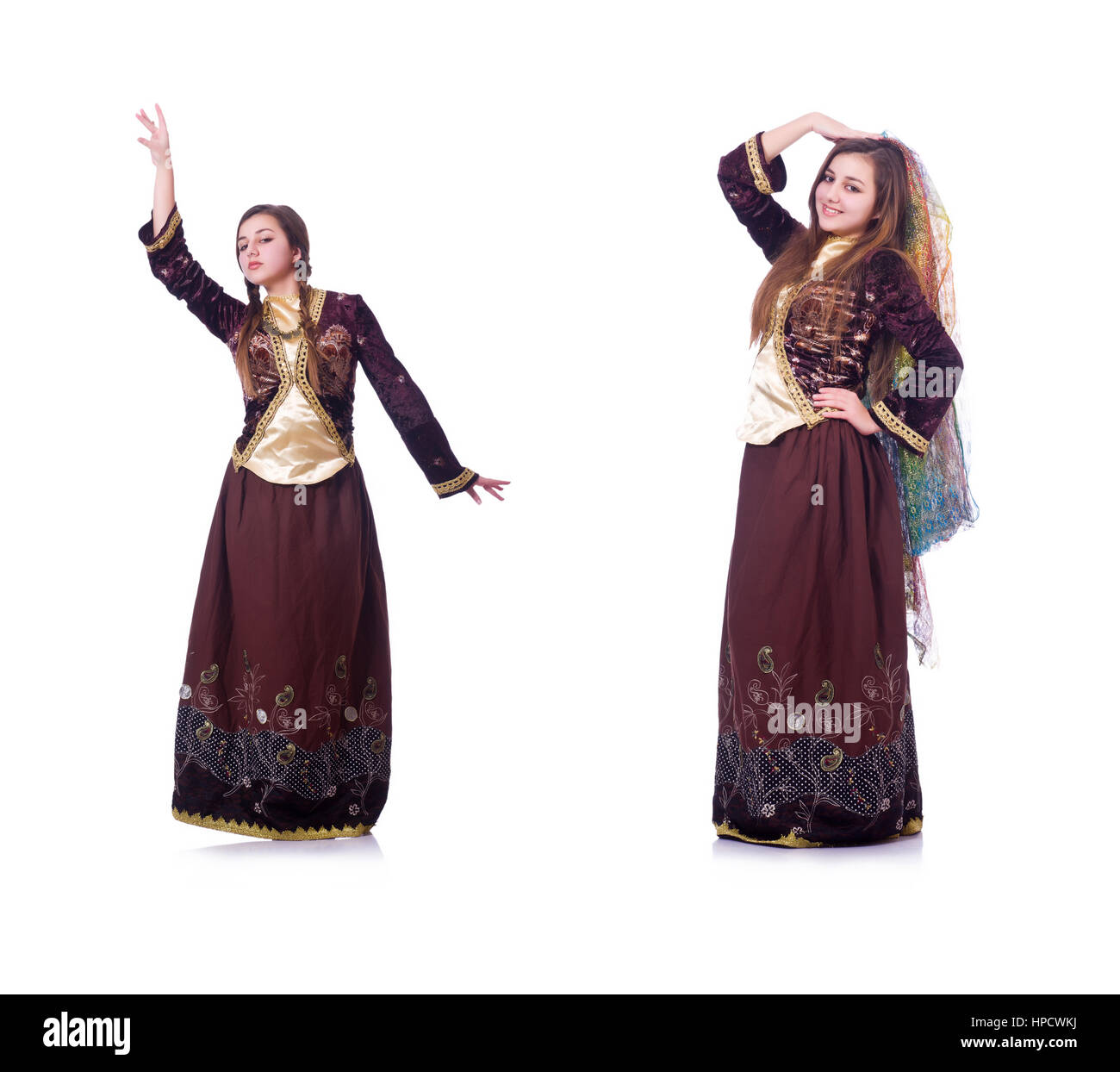 Young lady dancing traditional azeri dance Stock Photo - Alamy