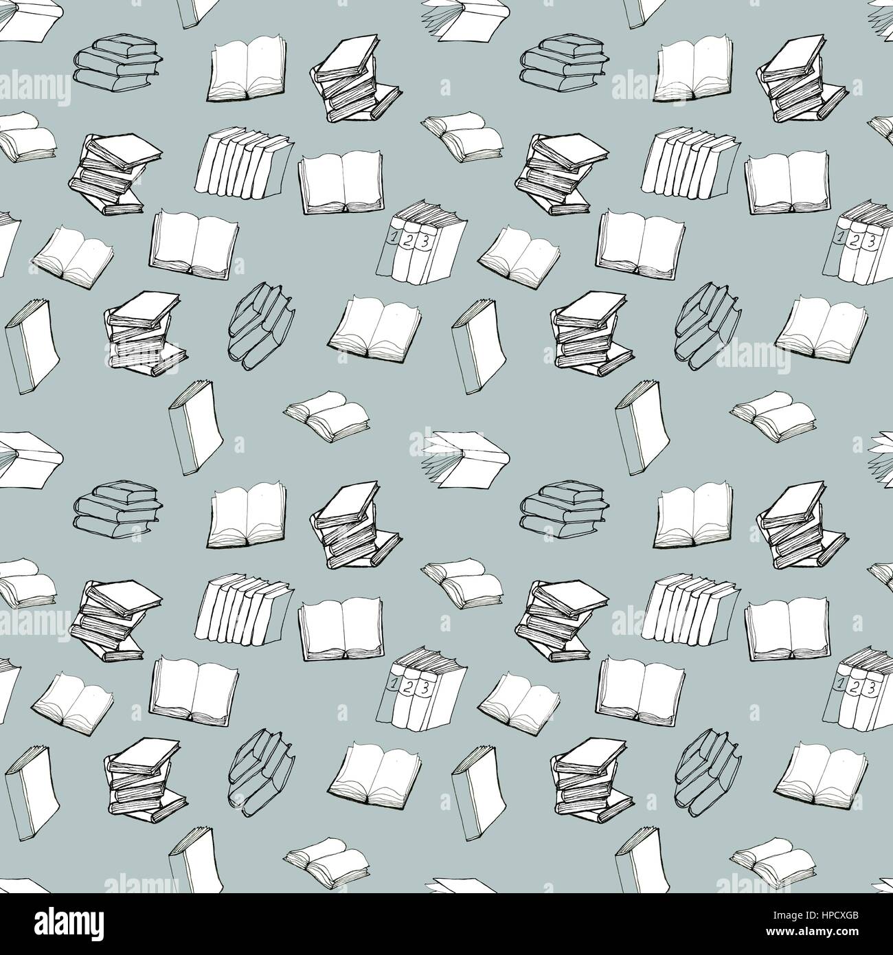 Seamless pattern with books Stock Vector Image & Art - Alamy