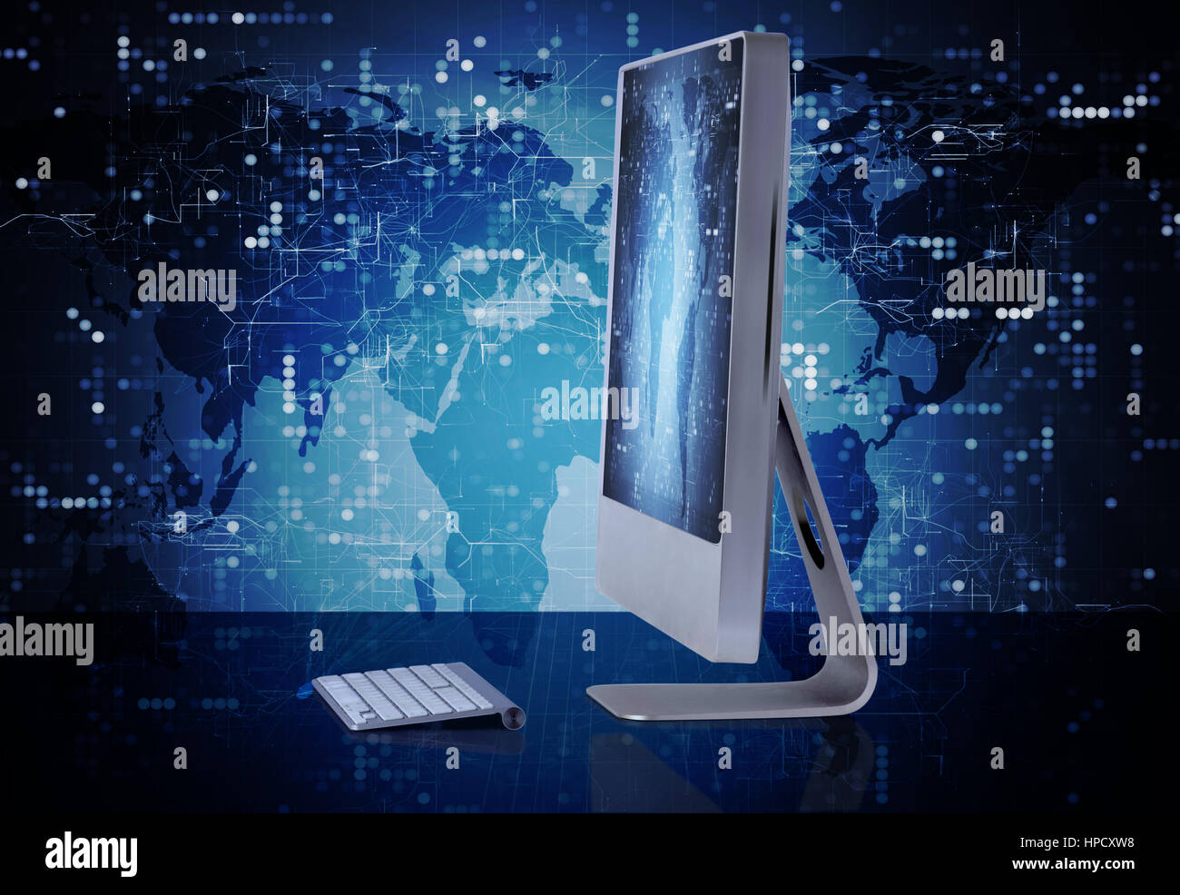 Computer screen in business concept Stock Photo - Alamy
