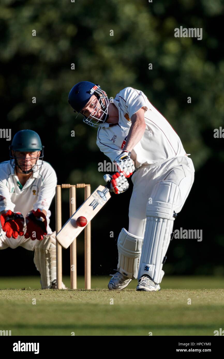 Cricket batting technique hi-res stock photography and images - Alamy