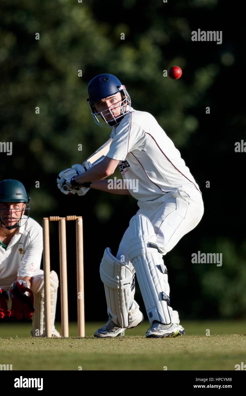 Cricket batting technique hi-res stock photography and images - Alamy
