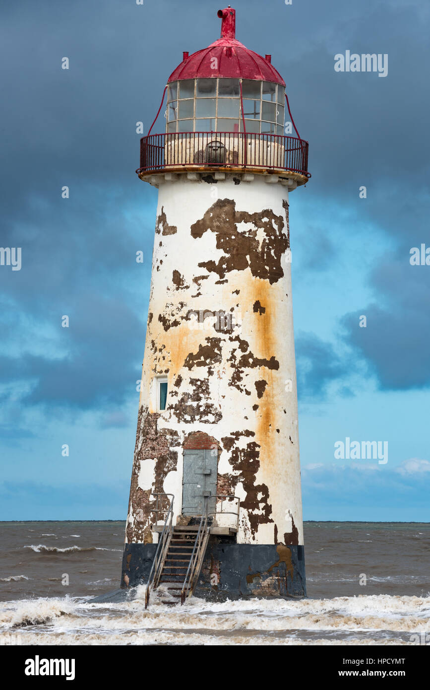 Point of Ayr Lighthouse on Talacre Beach, Wales Stock Photo - Alamy