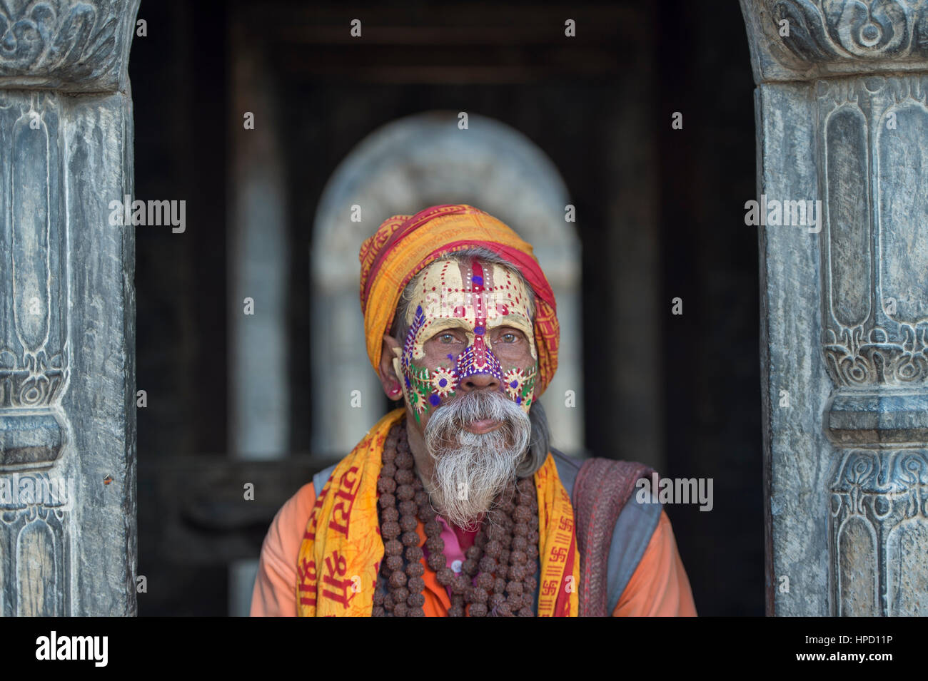 A Hindu Priest or Sadhu at the temple of Pasupatinath in Kathmandu ...