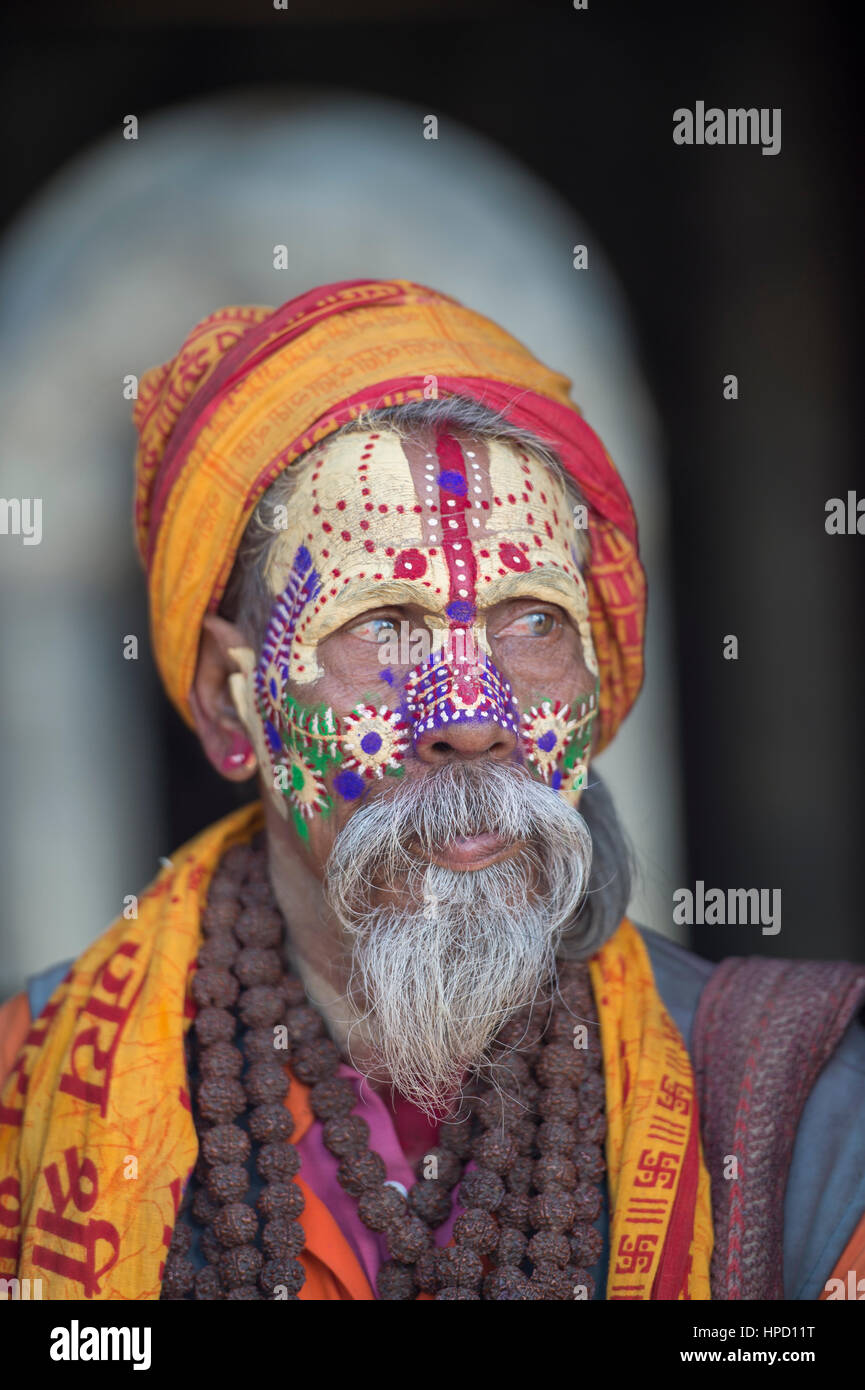A Hindu Priest or Sadhu at the temple of Pasupatinath in Kathmandu ...