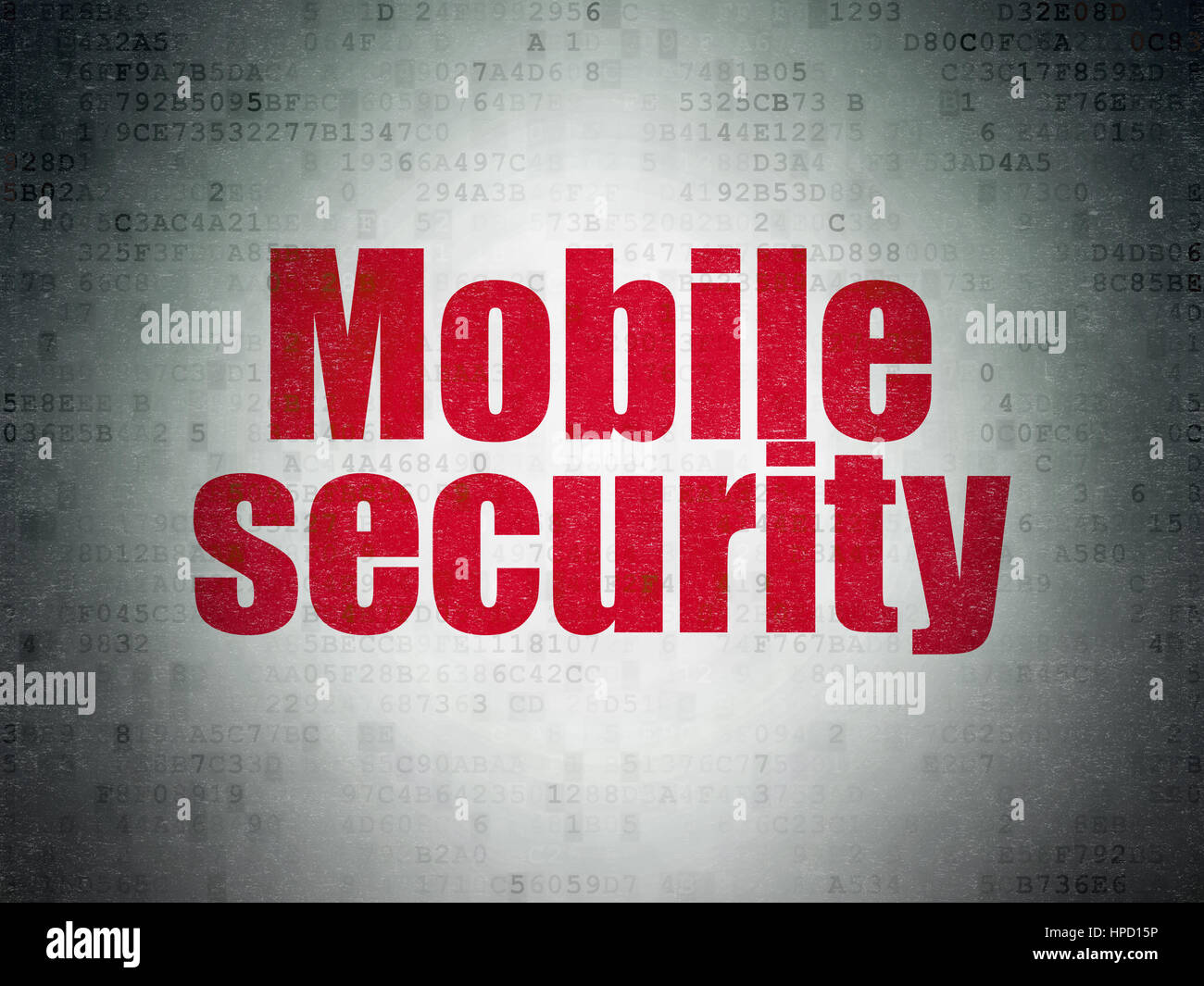 Security concept: Painted red word Mobile Security on Digital Data ...