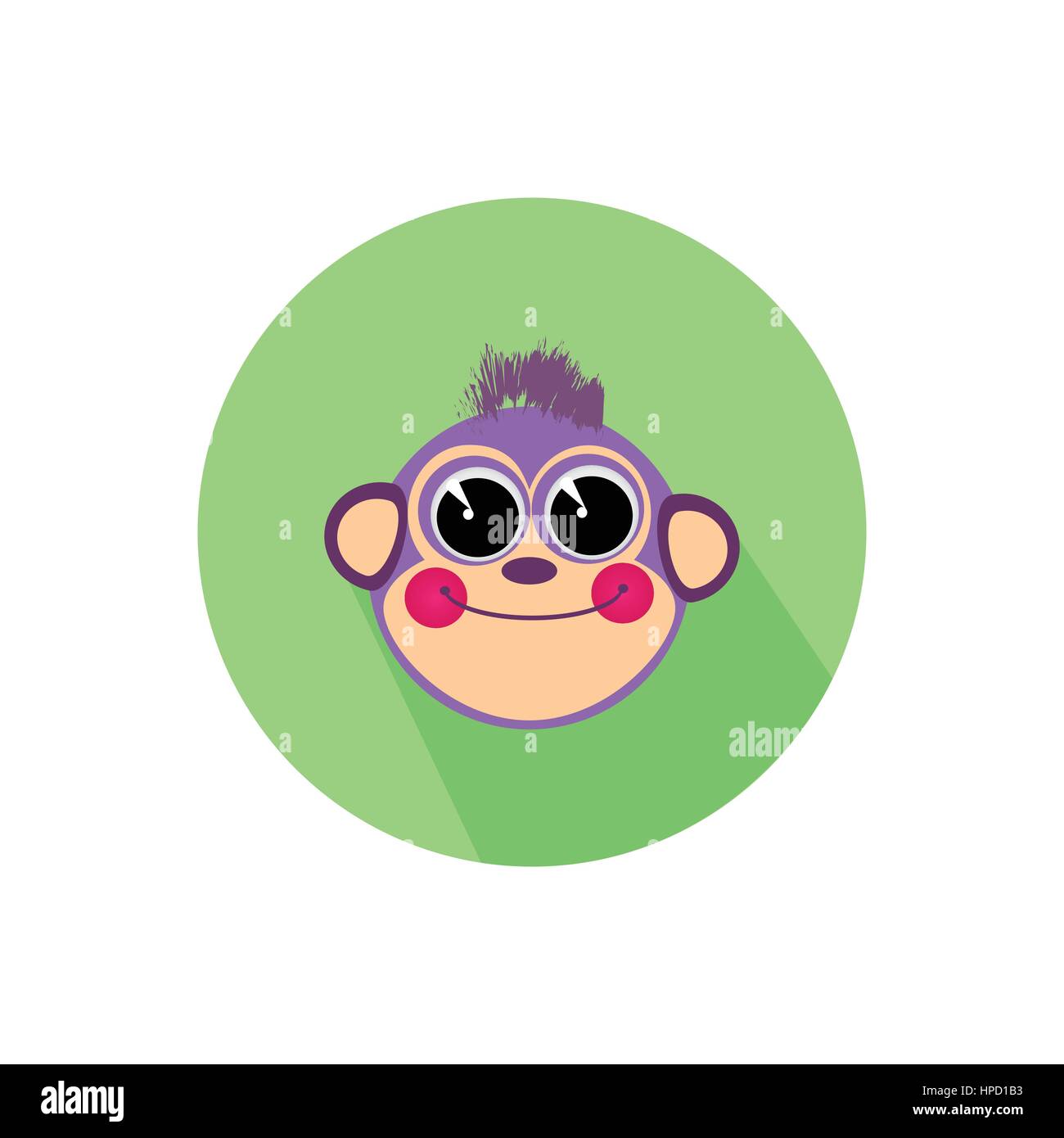 icon monkey smiling isolated on white background. Illustrations used ...