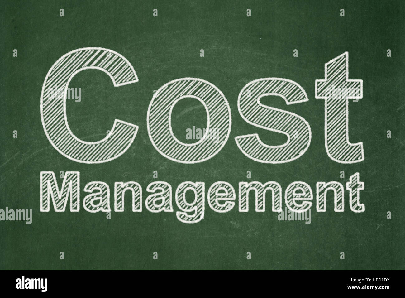 Finance concept: text Cost Management on Green chalkboard background ...