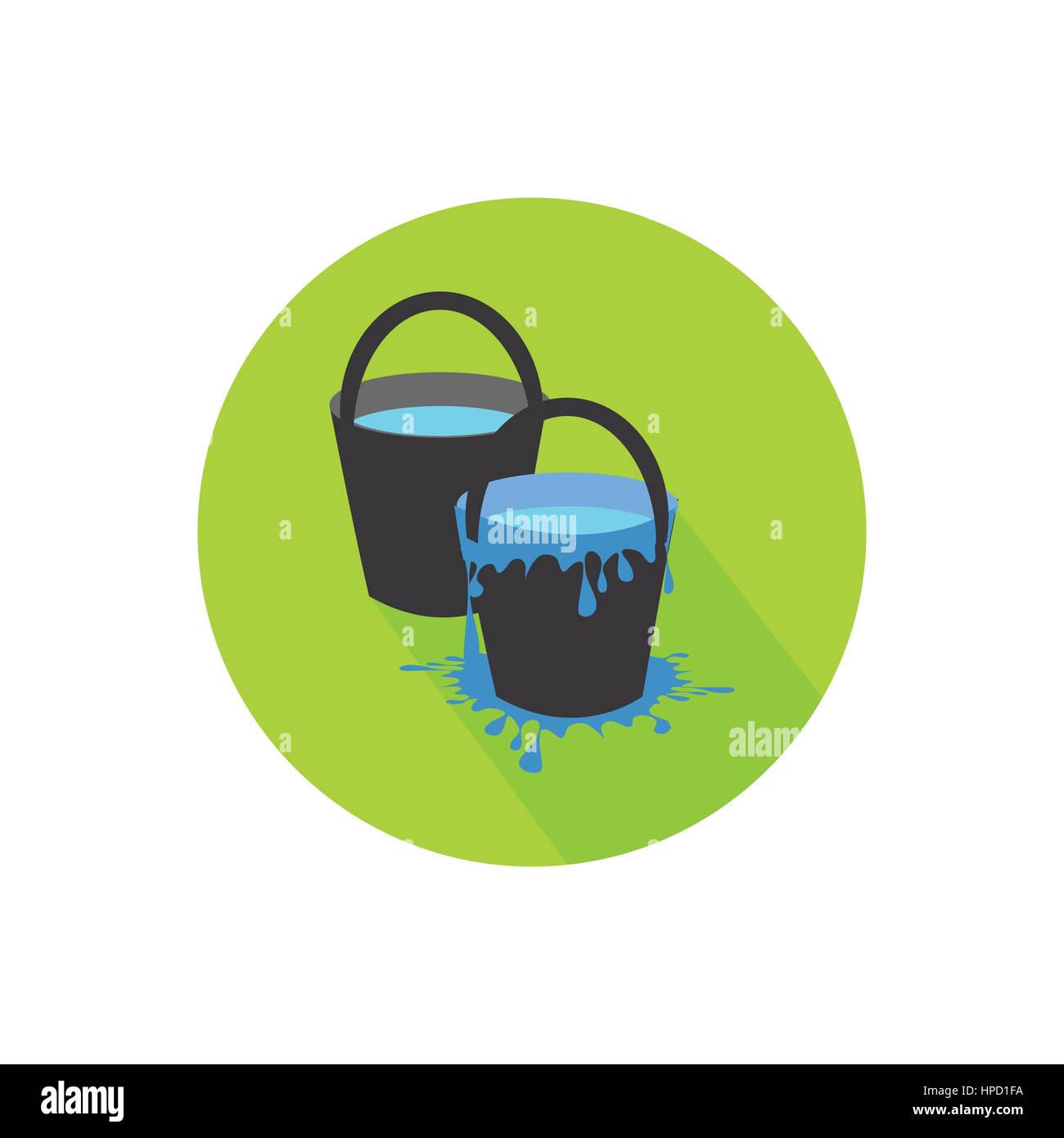 icon two buckets on isolated white background. Illustrations used for ...