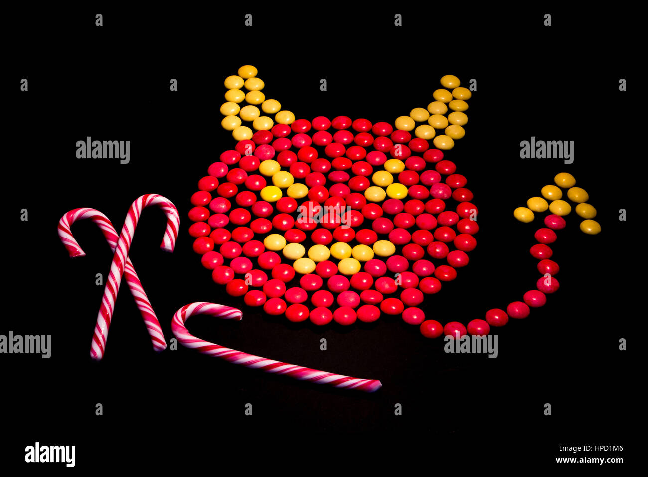 Devil made from candy Stock Photo - Alamy