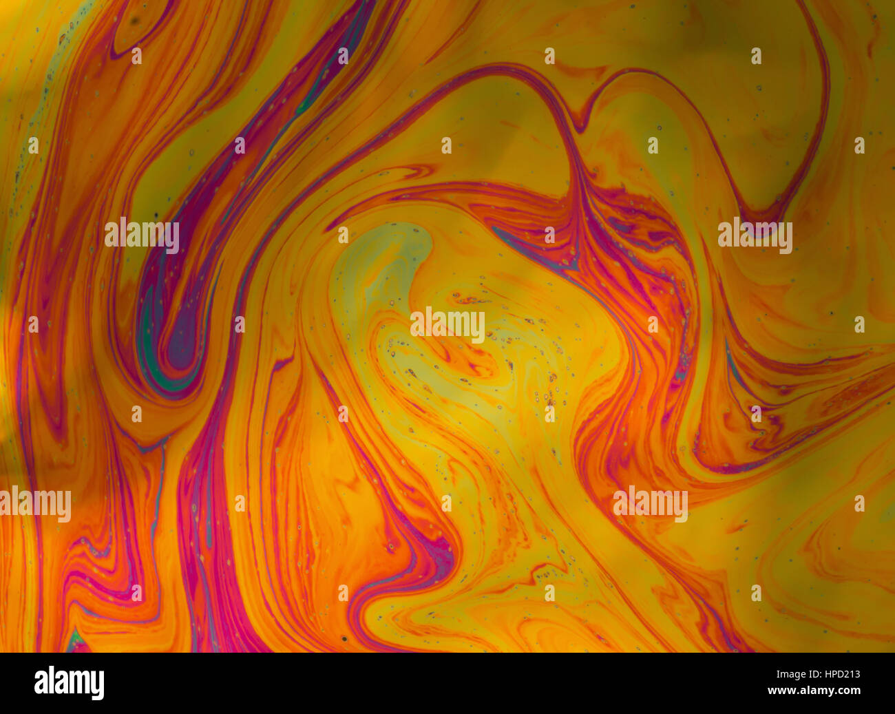 Psychedelic abstract formed by light reflecting off a soap bubble Stock ...