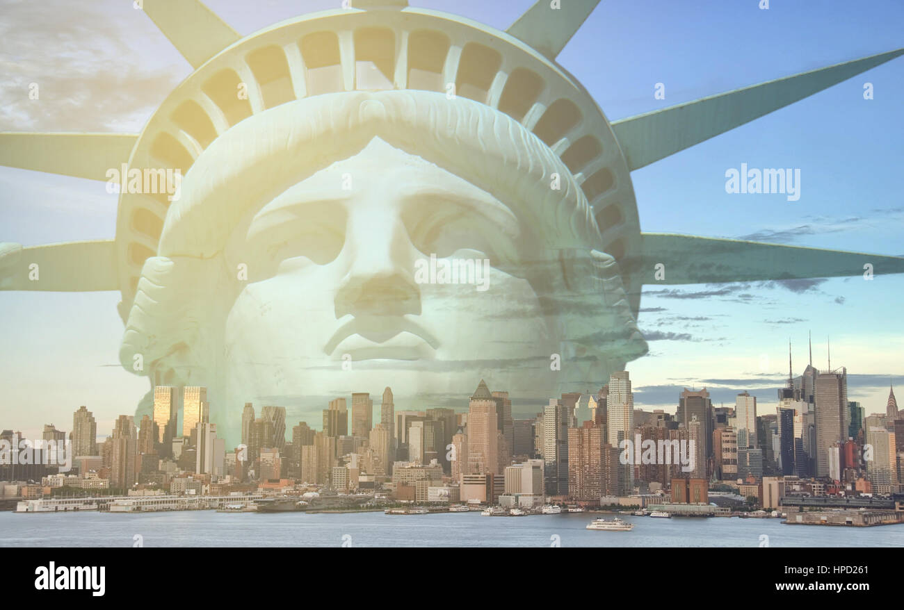 new york city skyline sunshine ray. famous new york city cityscape and ...