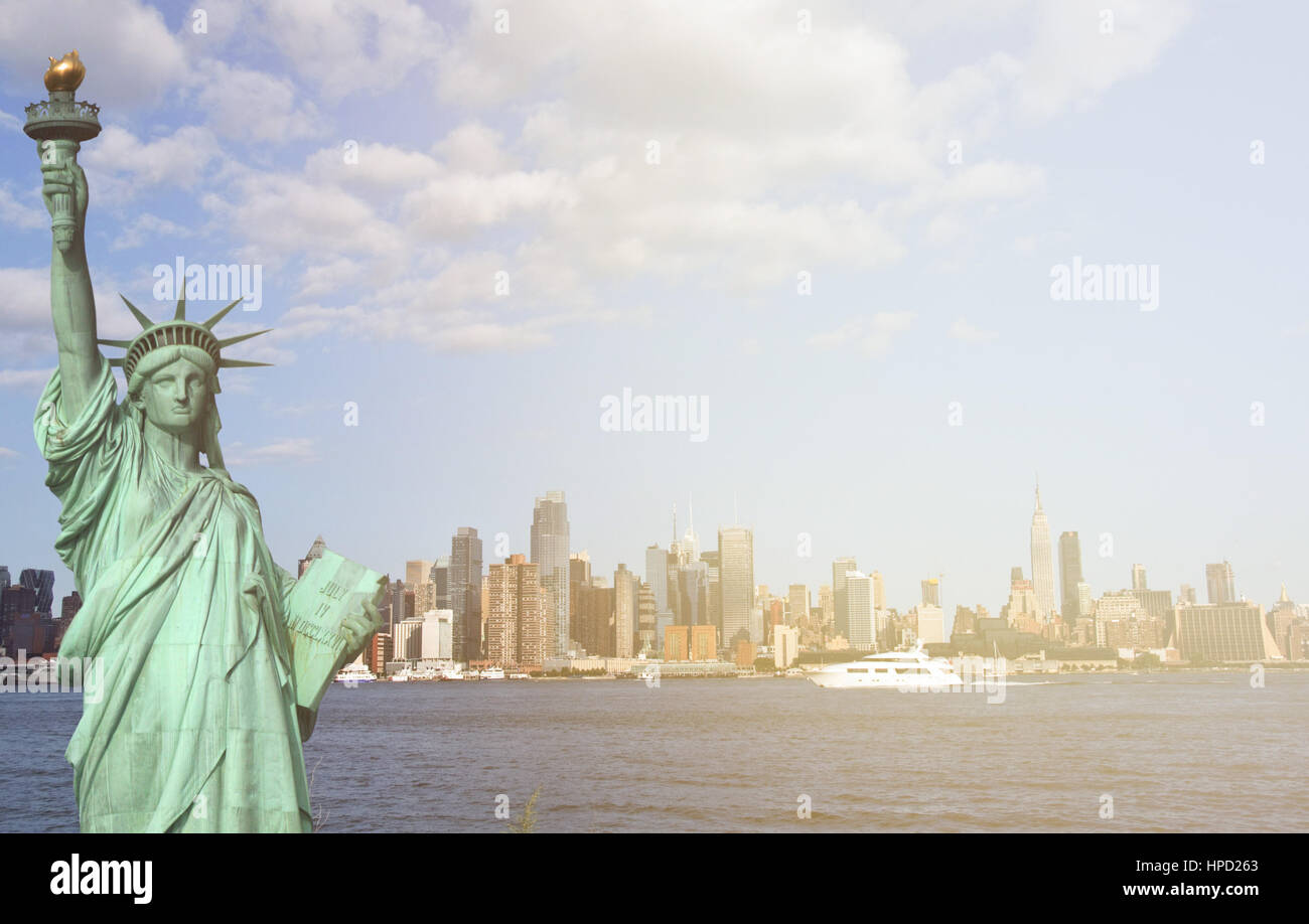 new york city skyline sunshine ray. famous new york city cityscape and ...