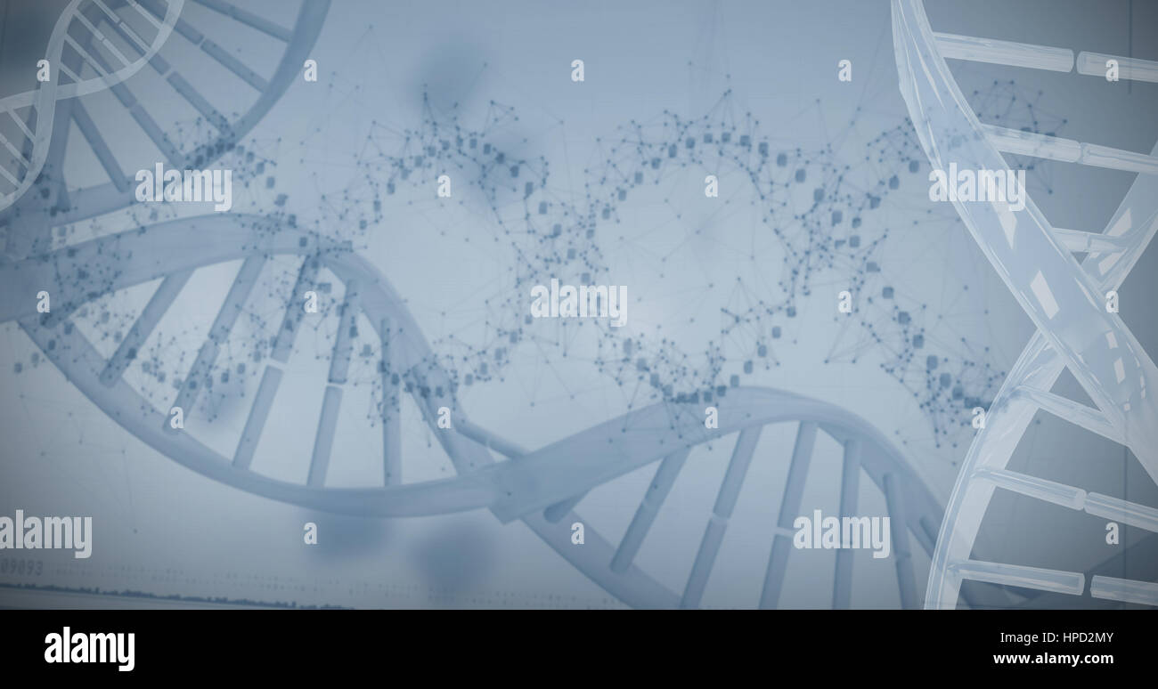 Device screen of DNA helix pattern against white background Stock Photo ...