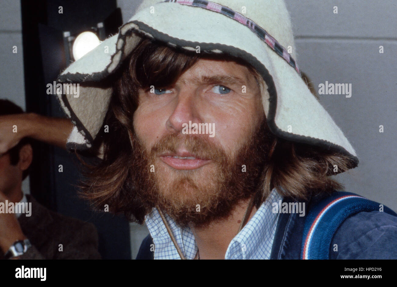 Extrembergsteiger Reinhold Messner bei der Ankunft am Flughafen München ...