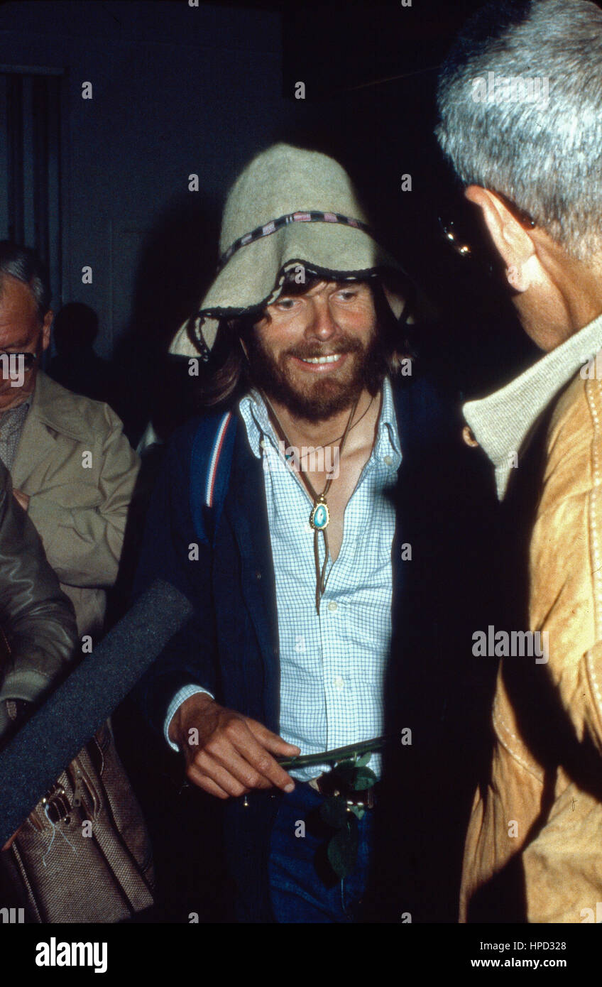 Extrembergsteiger Reinhold Messner bei der Ankunft am Flughafen München ...