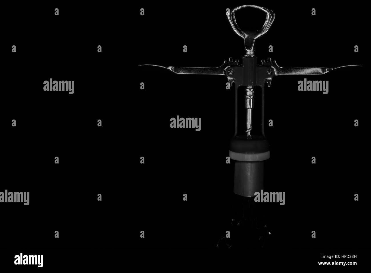 Wine opening Black and White Stock Photos & Images - Alamy