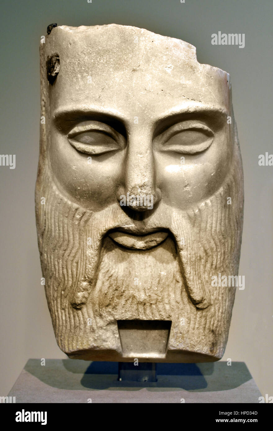 Mask of the River God Achelous. Marathon/Attica (Greece), circa 470 BC ...