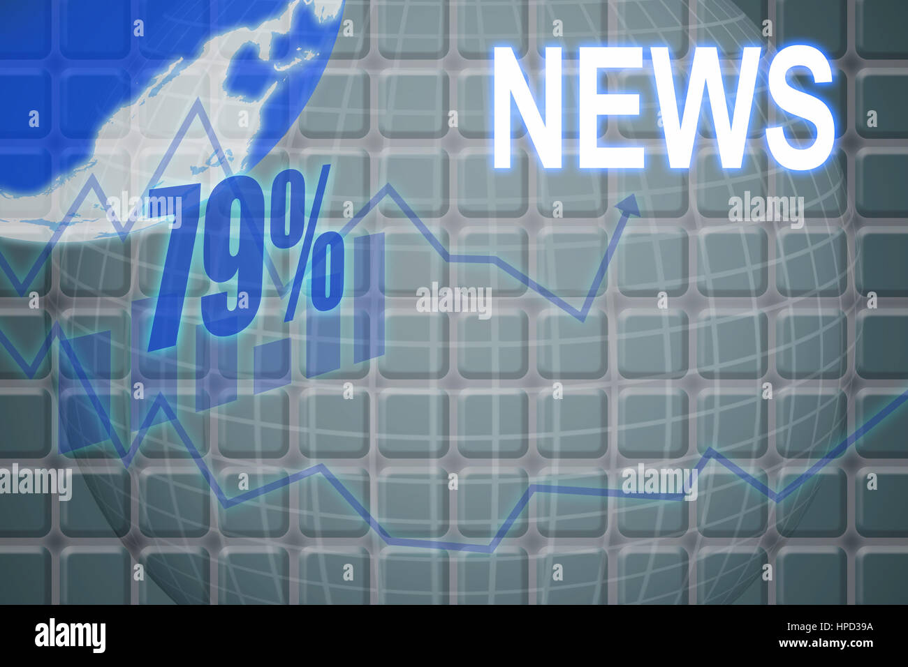 Illustration of 79 percent against black Stock Photo - Alamy