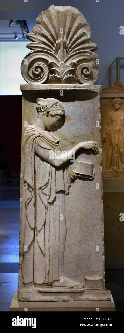 Funerary Relief of a Girl ( so called Stele Giustiniani ) Island of ...