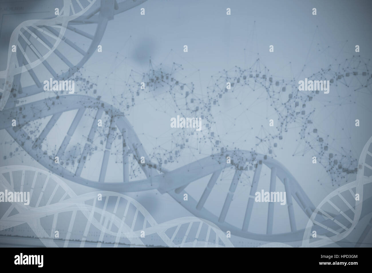 Device screen of DNA helix pattern against white background Stock Photo ...