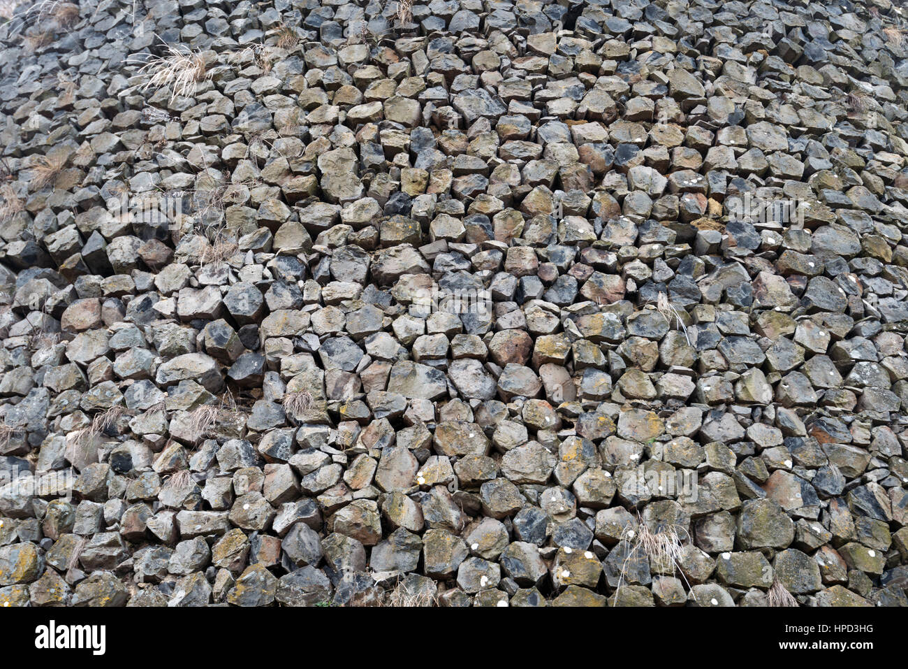 Castle wall of Somoska made of Basalt rocks Stock Photo - Alamy