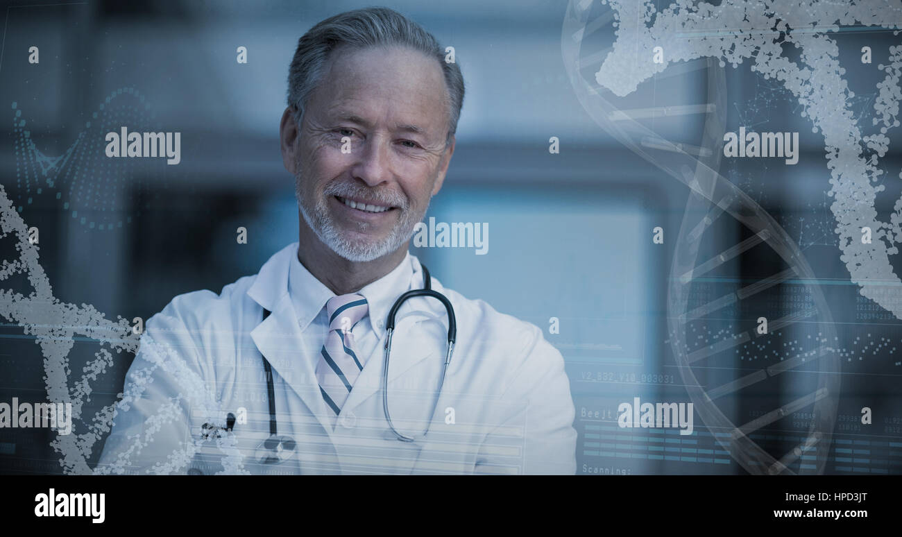 Panoramic view of helix pattern information on device screen against ...